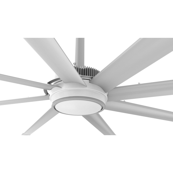 Big Ass Fans Essence 10 foot HVLS Ceiling Fan Kit w/ White Trim 2500 Sq ...