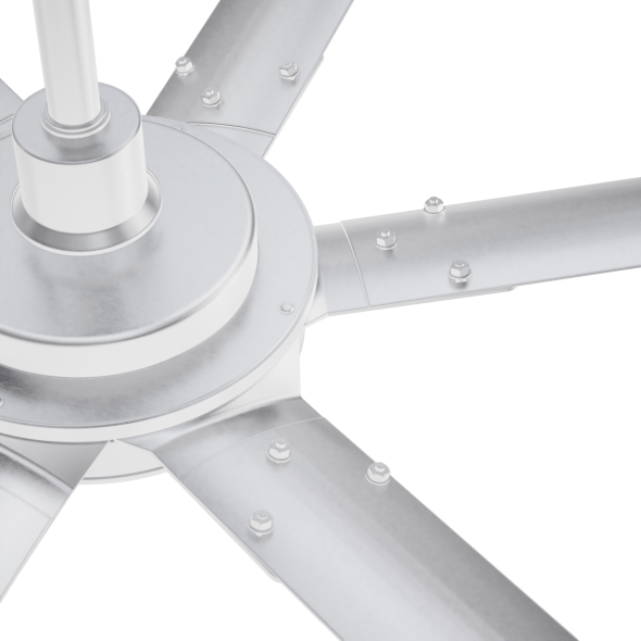 ZEPHYR HD - Heavy Duty Silver 8 foot Ceiling Fan w/ Control 20000 CFM ...