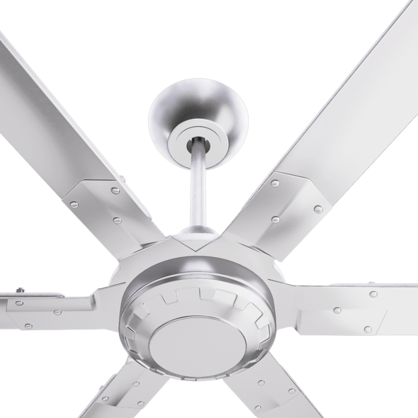 ZEPHYR HD - Heavy Duty Silver 8 foot Ceiling Fan w/ Control 20000 CFM ...