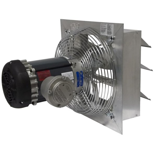AX Explosion Proof Aluminum Wall Exhaust Fan w/ Shutters 20 inch 3640 ...