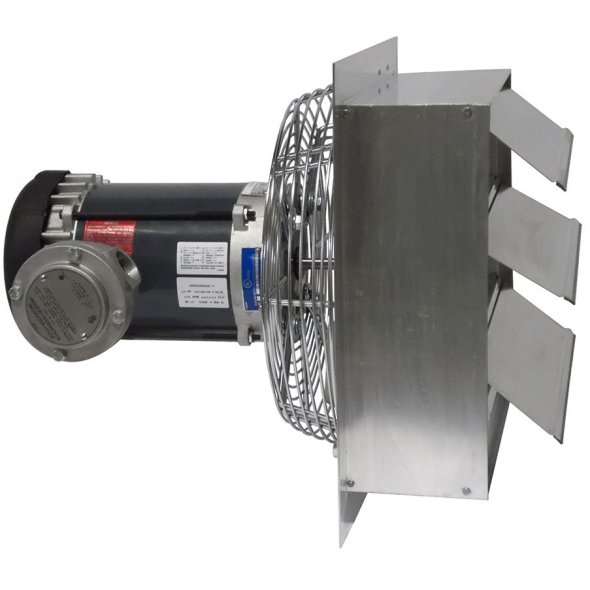 AX Explosion Proof Aluminum Wall Exhaust Fan w/ Shutters 20 inch 3640 ...