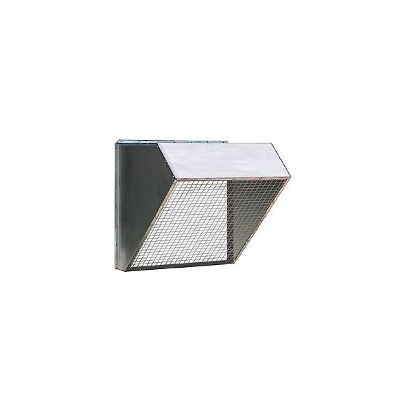 24 inch Galvanized Weather Hood w/ Birdscreen RH24