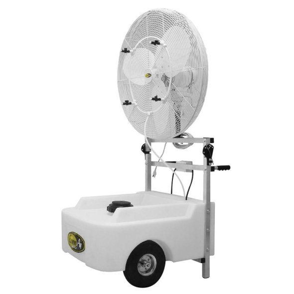Portable Oscillating Misting Fan 30 inch w/ 22 Gal Tank 3 Speed 5010 ...
