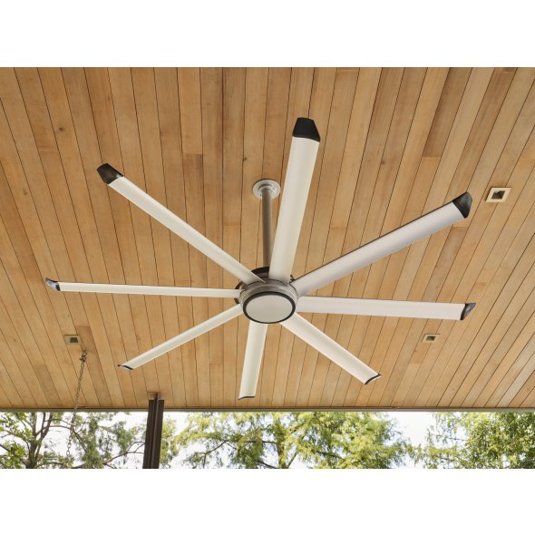 Big Ass Fans Essence 8 foot HVLS Ceiling Fan Kit w/ Black Trim 1600 Sq. Ft. Coverage F-ES2 ...