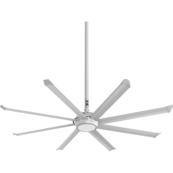 Big Ass Fans Essence 8 foot HVLS Ceiling Fan Kit w/ White Trim 1600 Sq ...