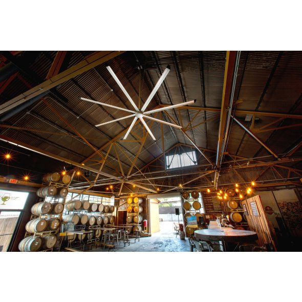 Big Ass Fans Essence 10 foot HVLS Ceiling Fan Kit w/ Black Trim 2500 Sq ...