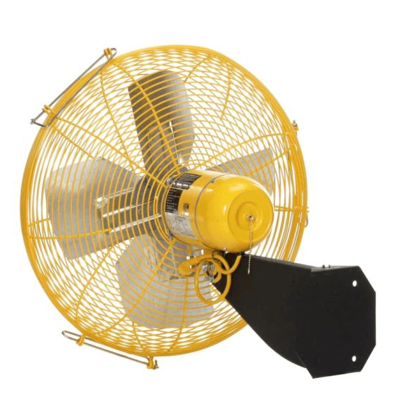 Heavy Duty Safety Yellow Wall Mounted Fan 30 inch 2 Speed w/ Drop Cord ...